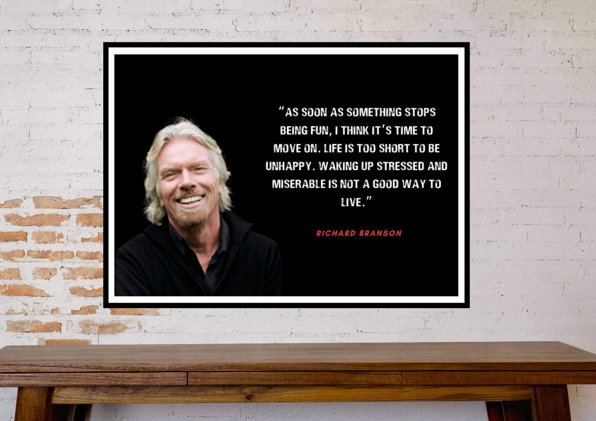 Motivational Poster - Richard Branson – Simple Wall Art